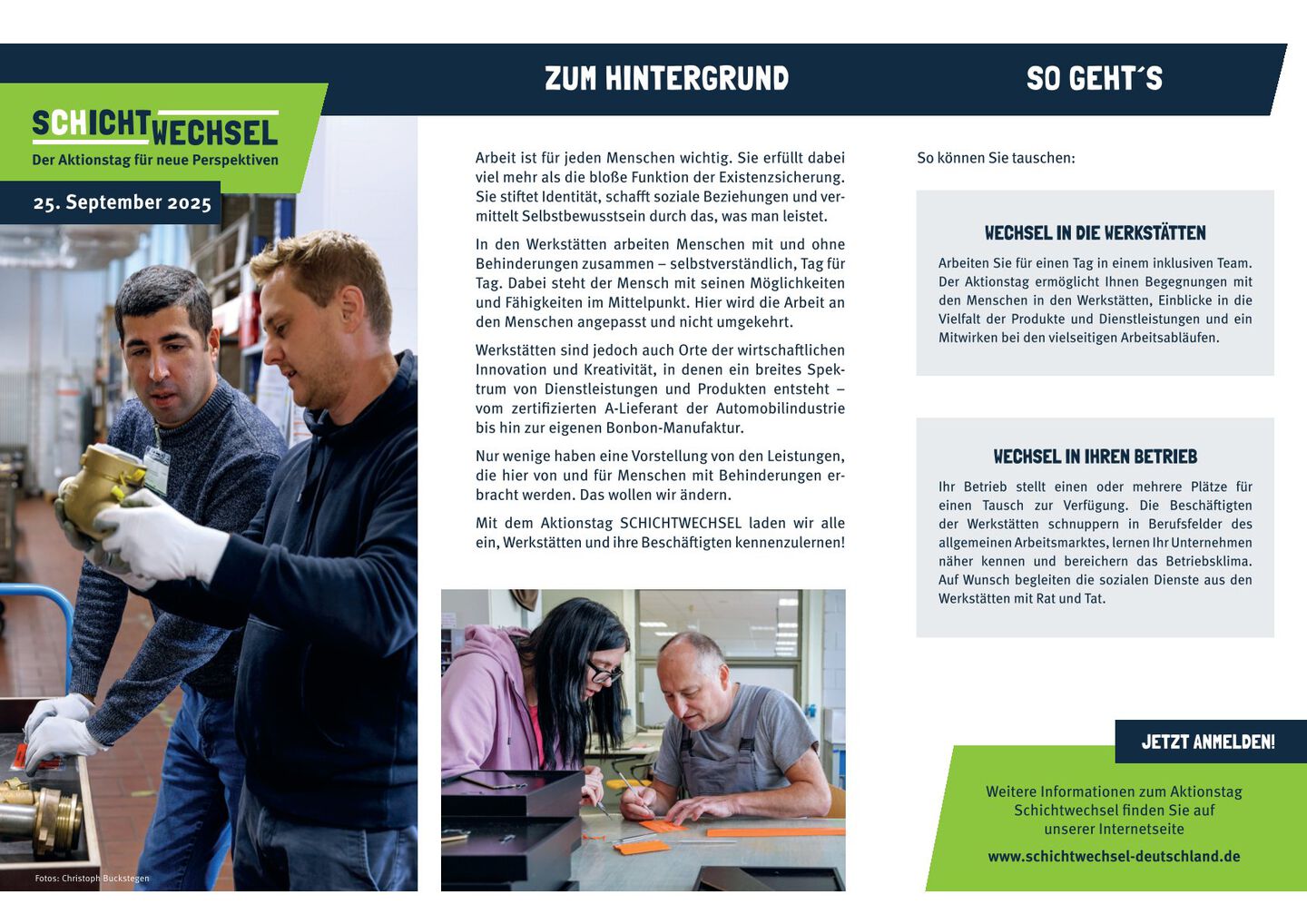 PRESSEMITTEILUNG Aktionstag Schichtwechsel 2025 bietet Austausch eine Bühne - Lüneburg Aktuell
