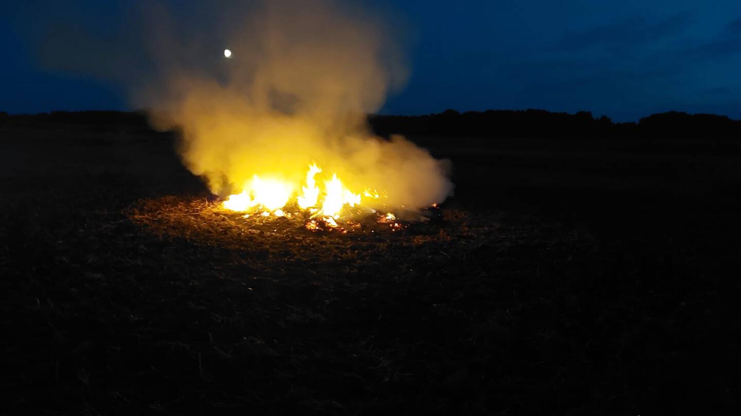 Flammen auf Feld bei Laave - Lüneburg Aktuell